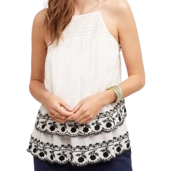 Floreat | Tops | Nwot Anthropologie Floreat Ivory Embroidered Thea Cami ...